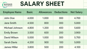Salary Sheet in Excel – Free XLS & Google Sheet Download - NYGGS